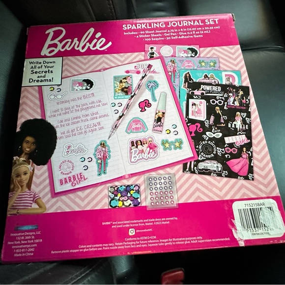 Barbie | Toys | Nwt Barbie Sparkling Journal Set Stickers Gel Pen ...